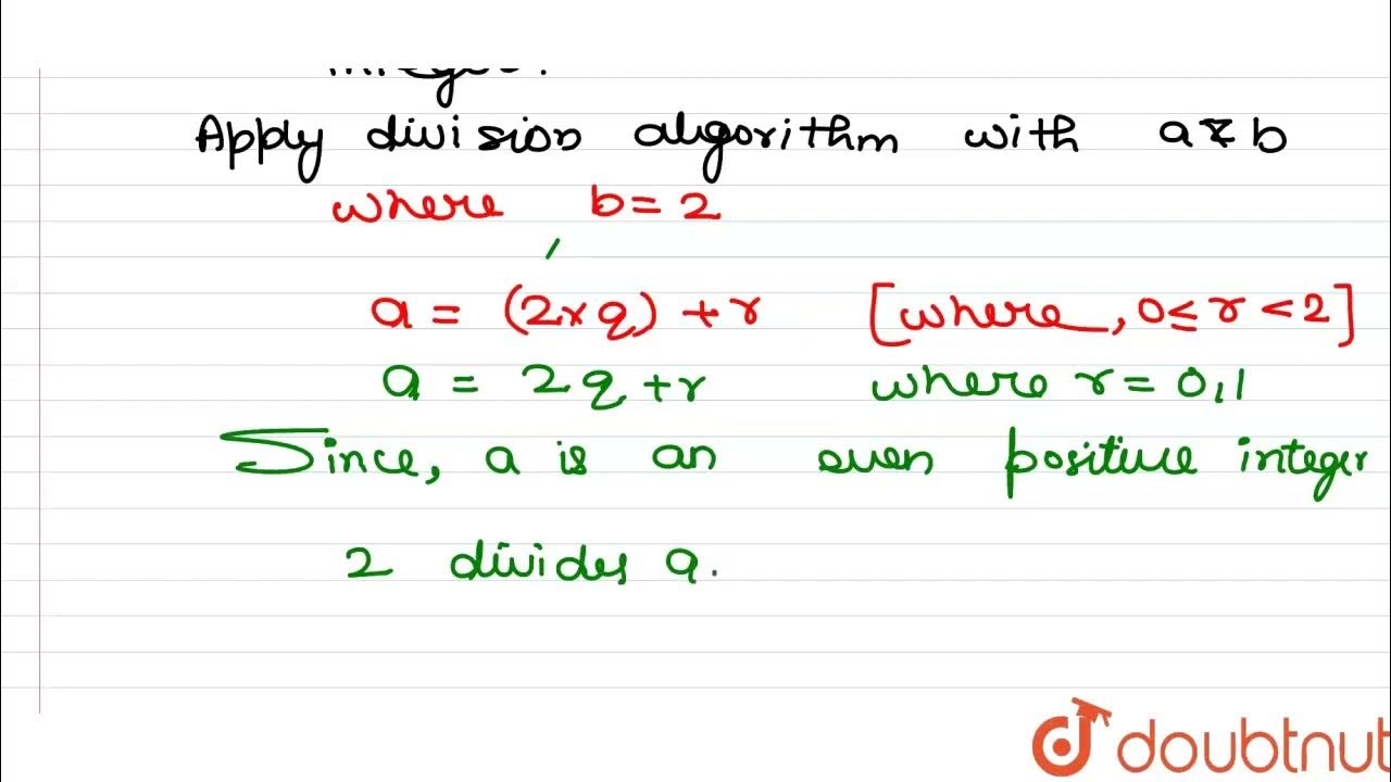 Show that every positive even integer is of the form 2q and every positive odd integer is of the ...