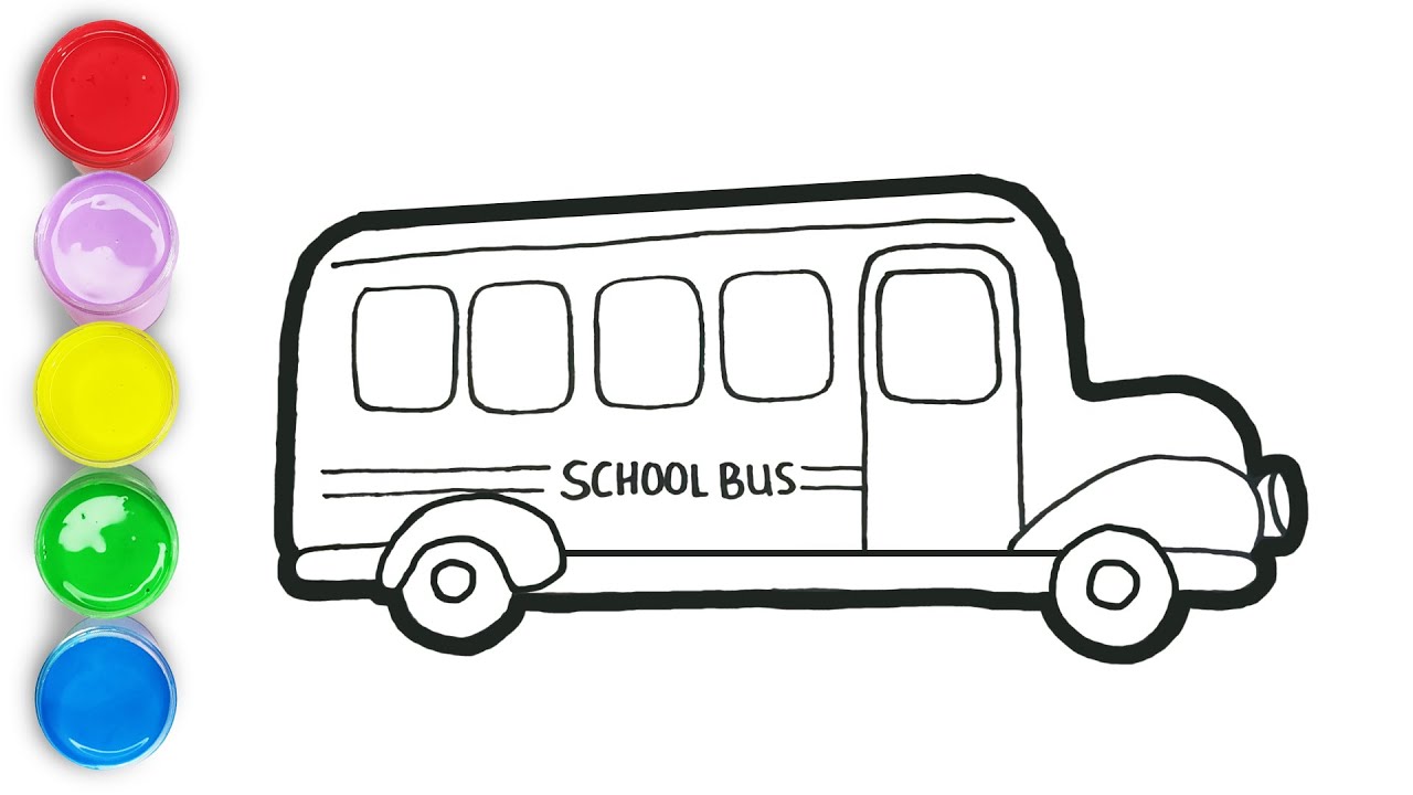 How to Draw a Cute School Bus for Kids : Creating a School Bus for kids ...