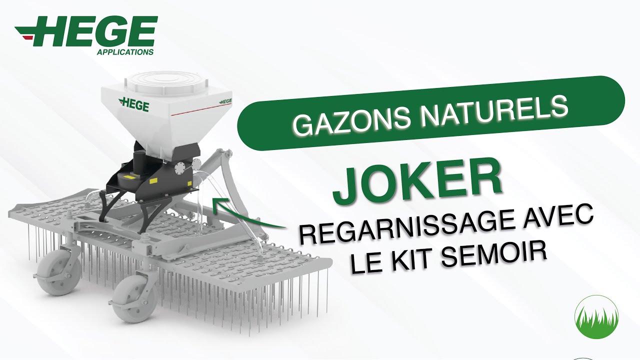 Regarnissage - Kit semoir - Peigne à gazon Joker - YouTube
