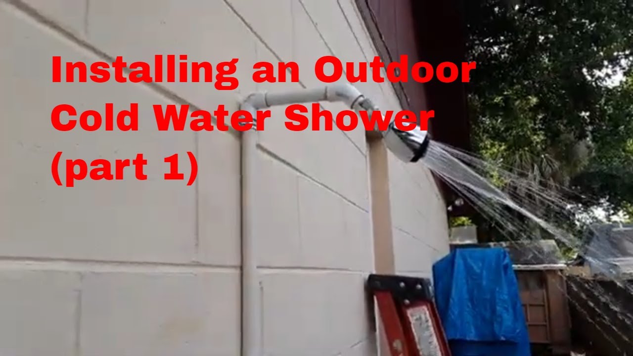 DIY / How to install an outdoor cold water shower.. - YouTube