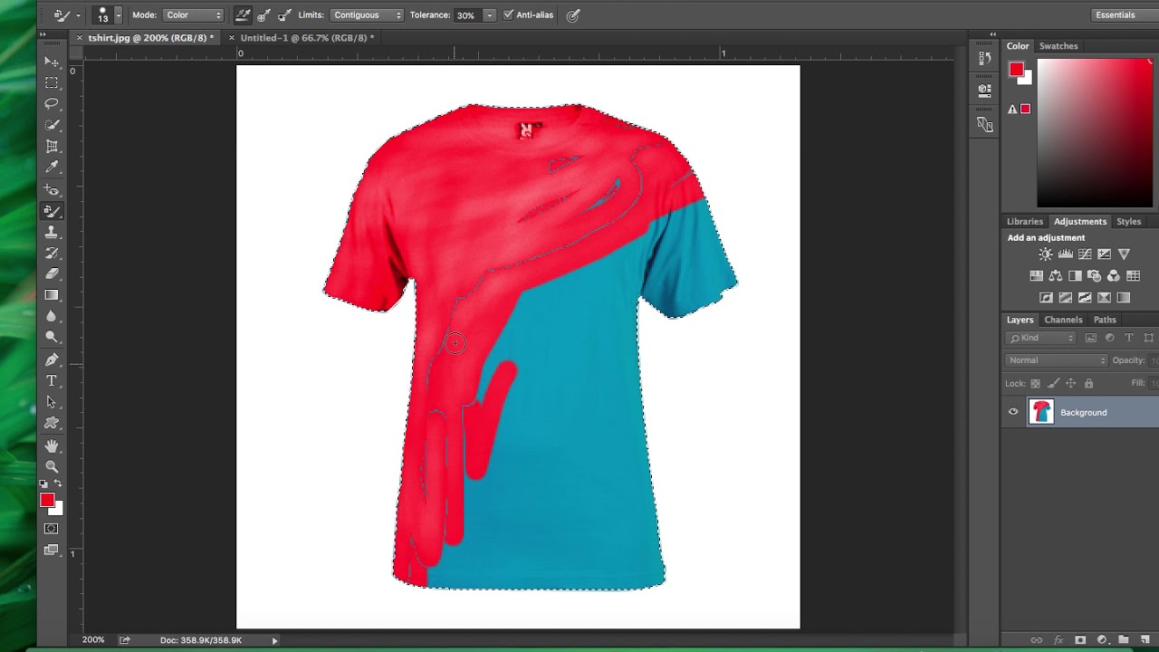 Pencil and Color Replacement tools in Adobe Photoshop CC - YouTube