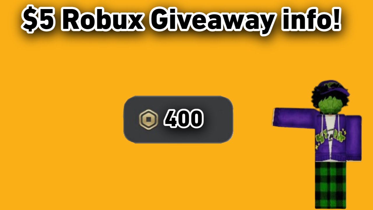 $5 Robux Giveaway Info!! - YouTube