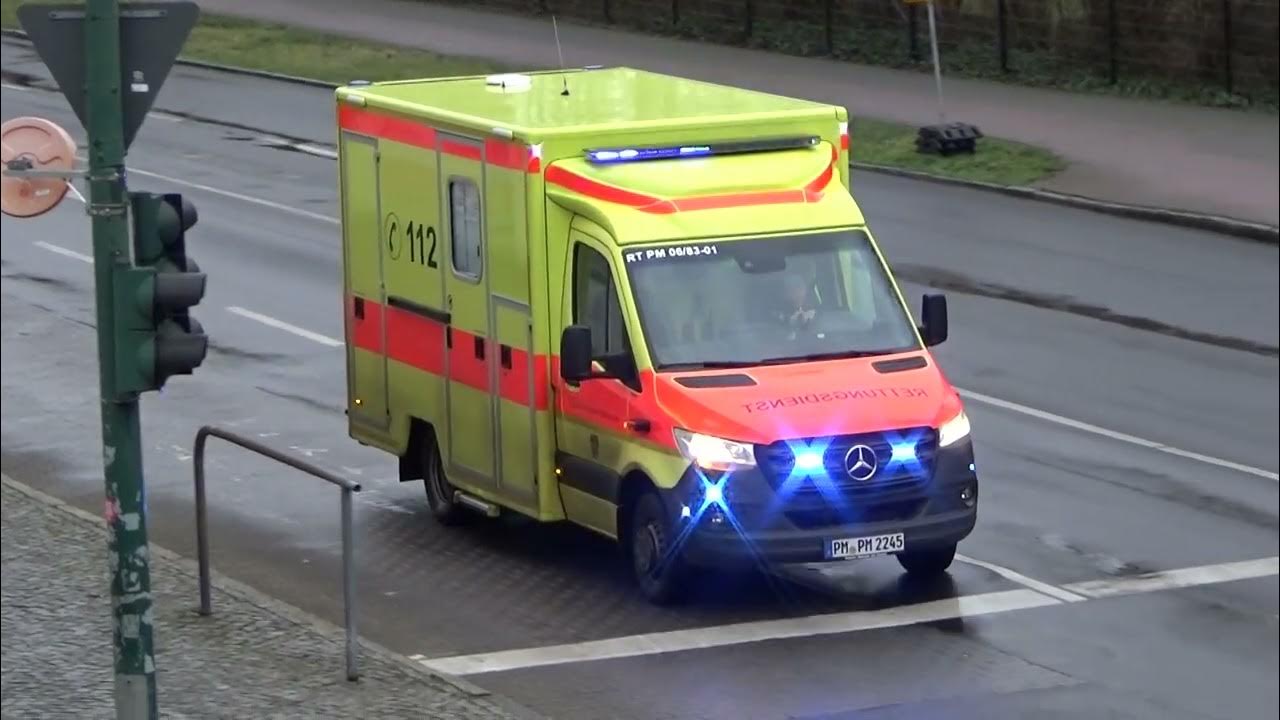 (Rettung Mittelmark) RTW 6/83-1 auf Einsatzfahrt - YouTube