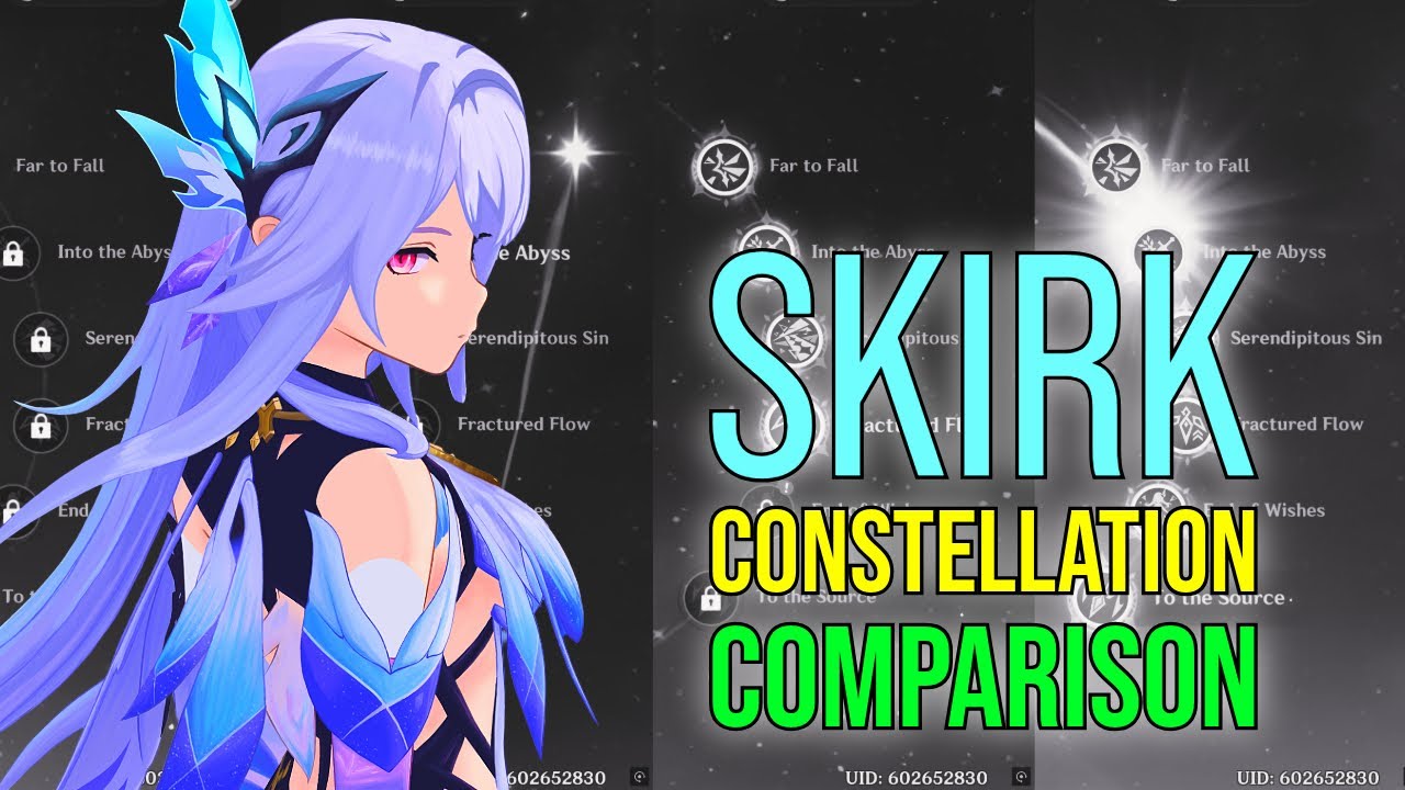 SKIRK Damage Comparison - C0 vs C1 vs C2 vs C4 vs C6 - YouTube