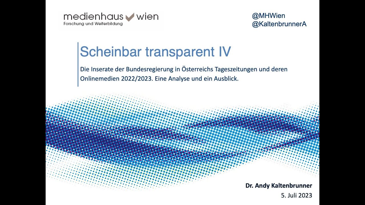 Scheinbar transparent IV: Medienkooperationen von Regierung und ...