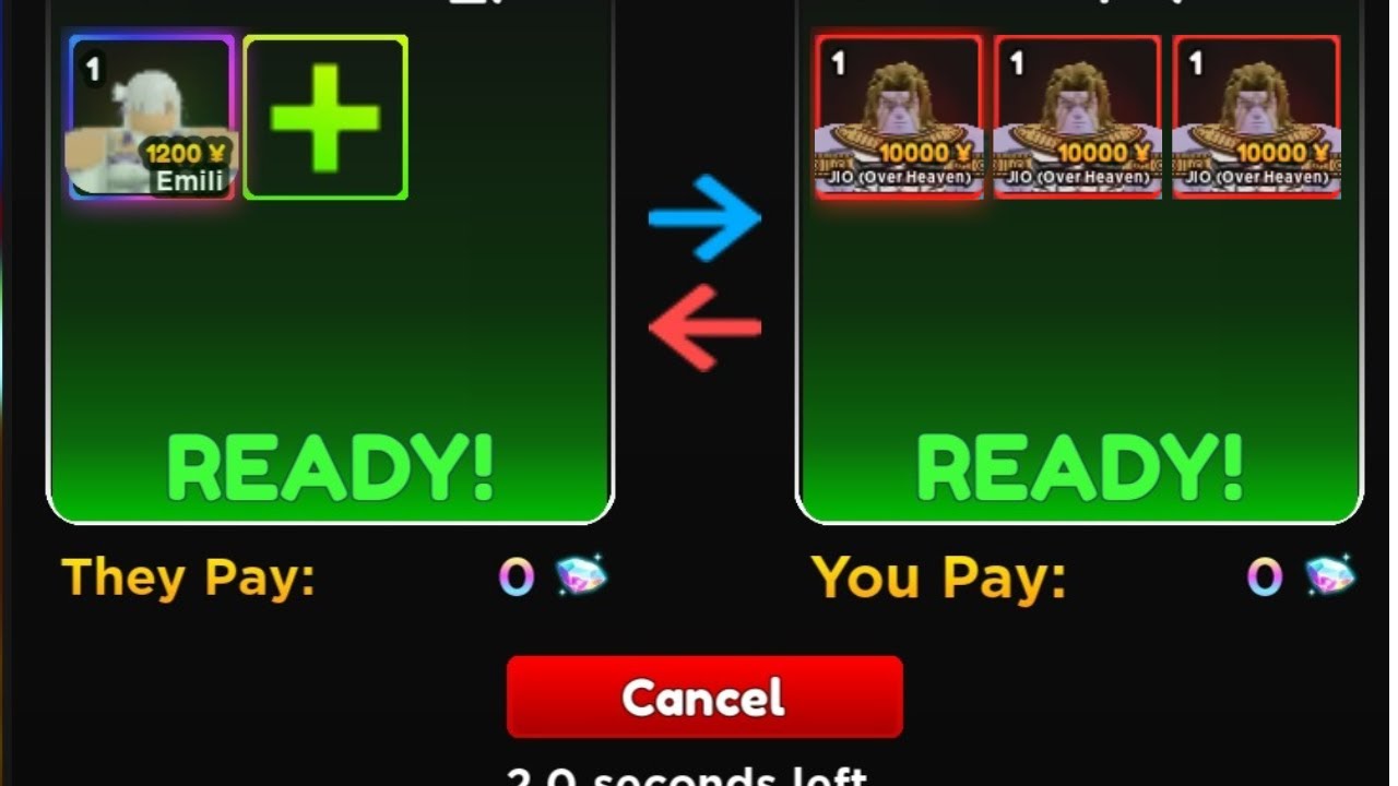 Trading Emili in Anime Adventures be like: - YouTube