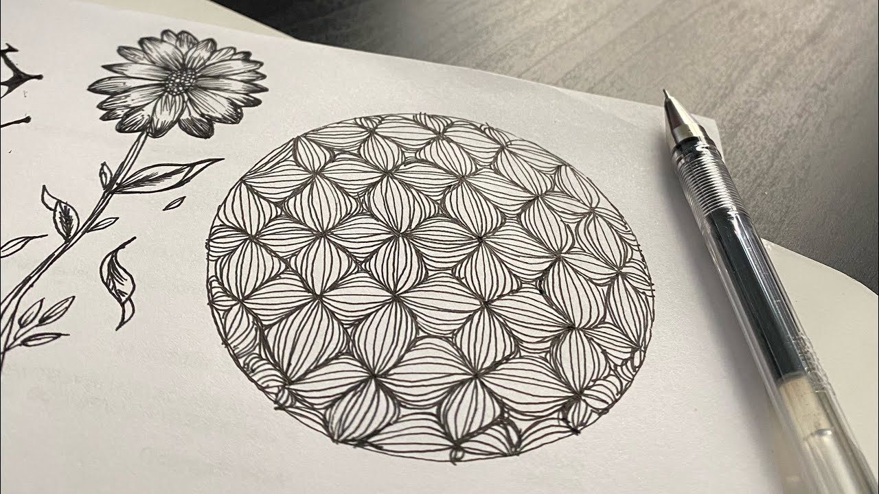 Easy Art to relieve from stress | Drawing Tutorial | Art Therapy ...