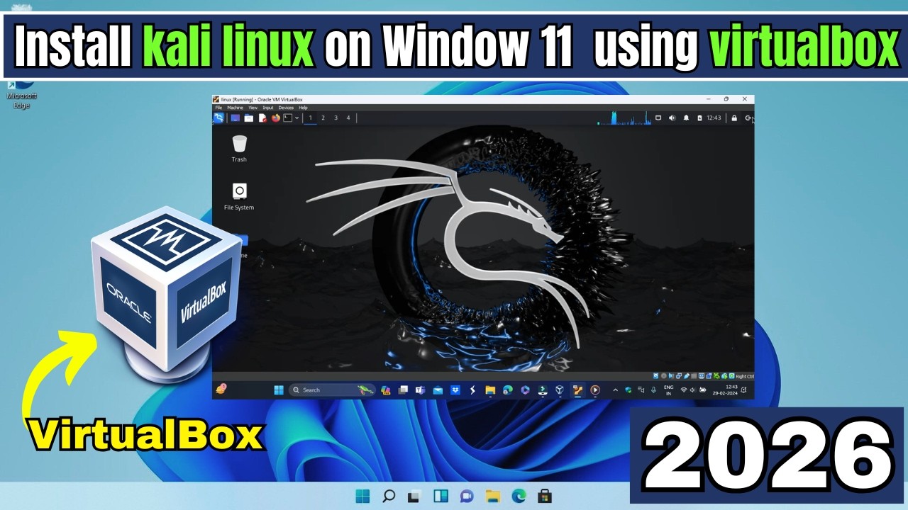How to install kali Linux on Window 10/11 Using VirtualBox | #2026 ...