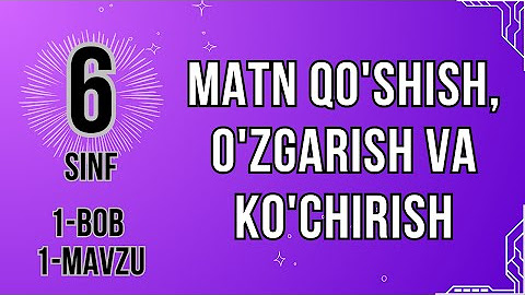 6-sinf informatika CAMBRIDGE darslik - YouTube