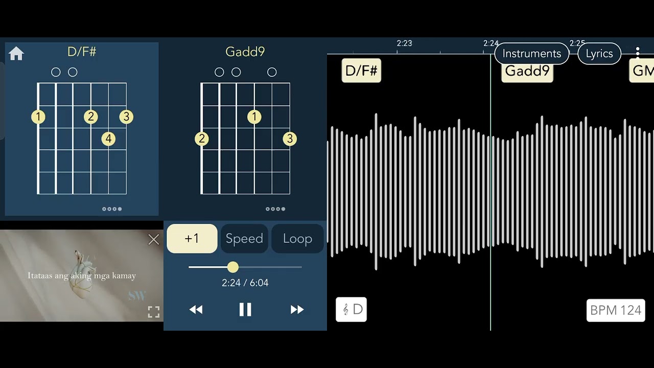 Guitar Chords (Capo at 1) Pusong basag by Spring Worship - YouTube