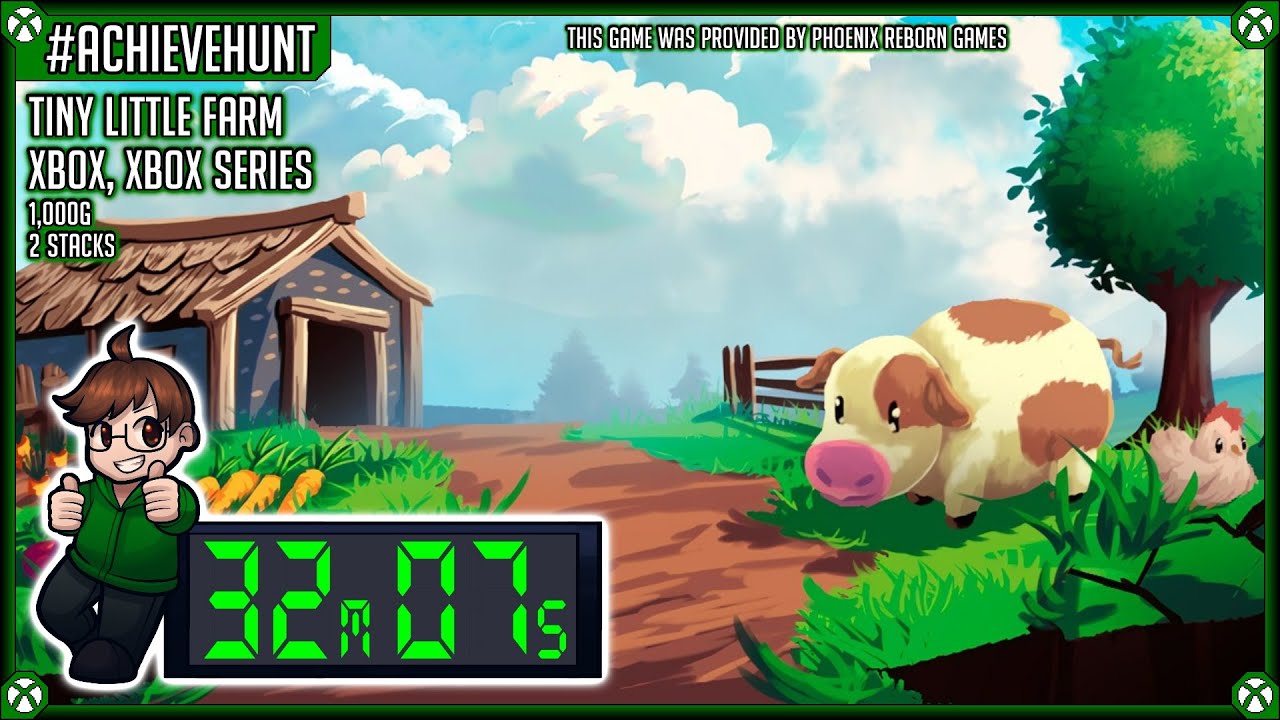 #AchieveHunt - Tiny Little Farm (Xbox) - 1,000G in 32m 07s! - YouTube
