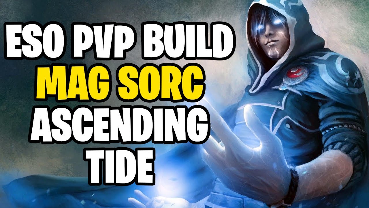 ESO Magicka Sorcerer PvP Build & Gameplay (Ascending Tide) - YouTube