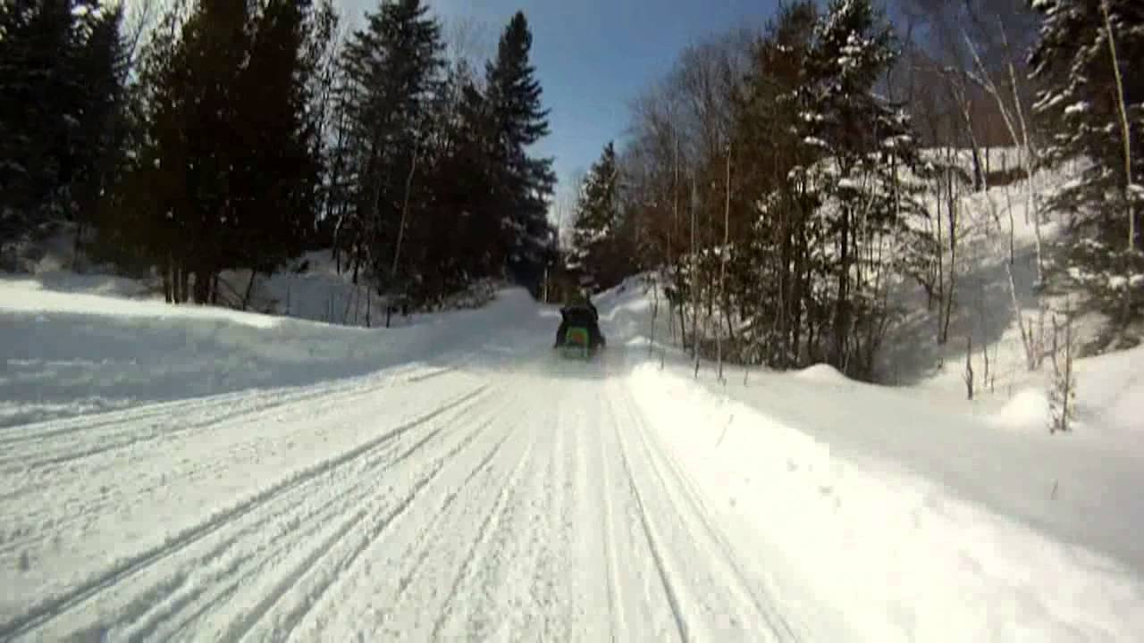 Quebec Snowmobile Trail Riding Part 1 of 3 - YouTube