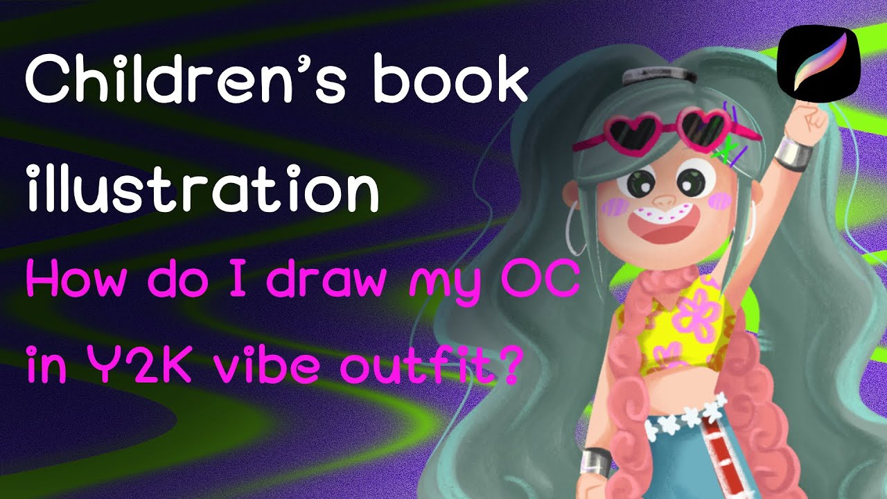 Children’s book illustration | How do I draw my OC in Y2K vibe outfit ...