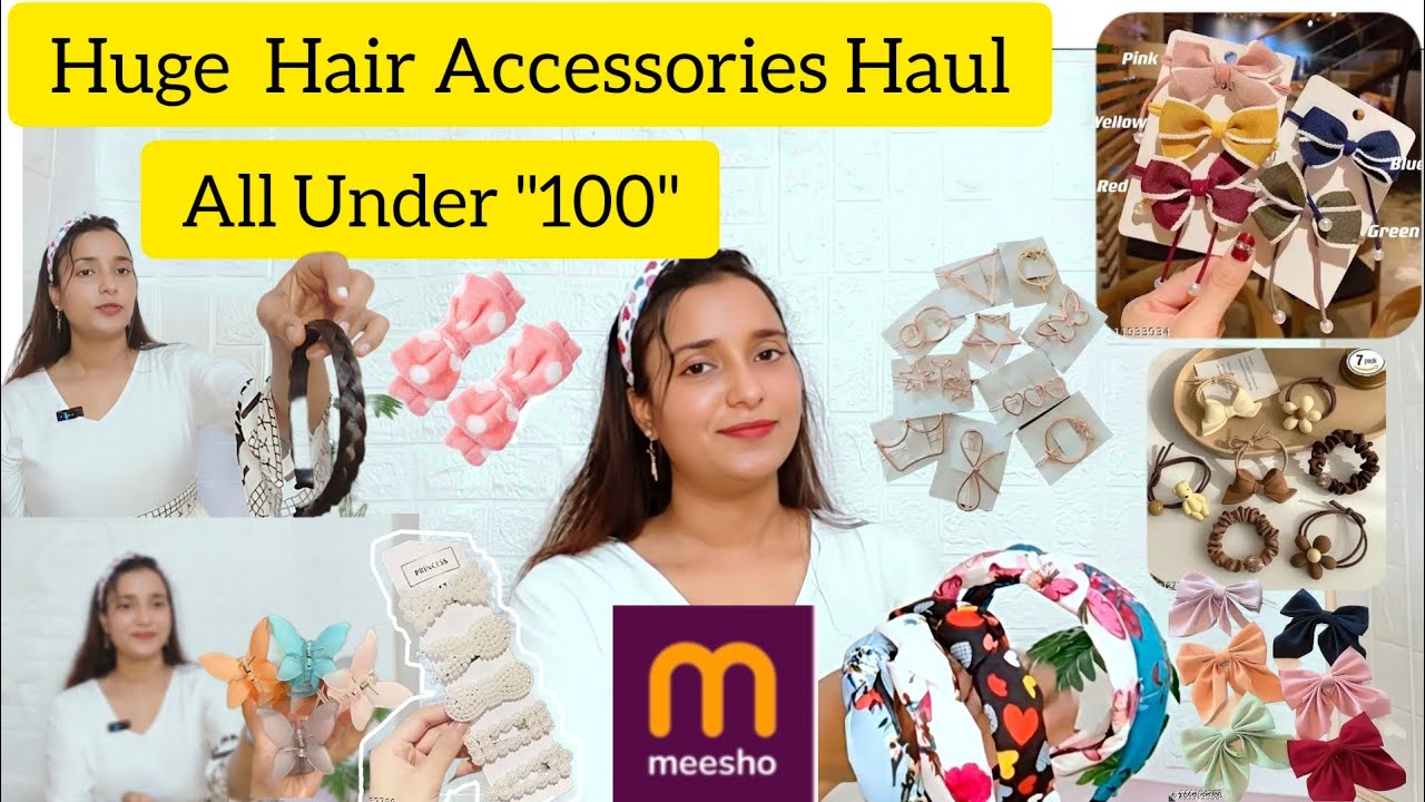 Affordable Cute Hair Accessories From Meesho | All under ₹100/-Only # ...