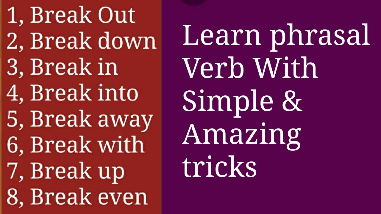 Learn phrasal verb with Amazing tricks, - YouTube