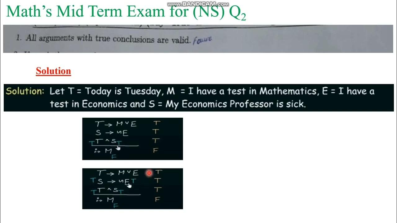 Lecture 6 Part 2 Math's Mid Term Exam AMU - YouTube