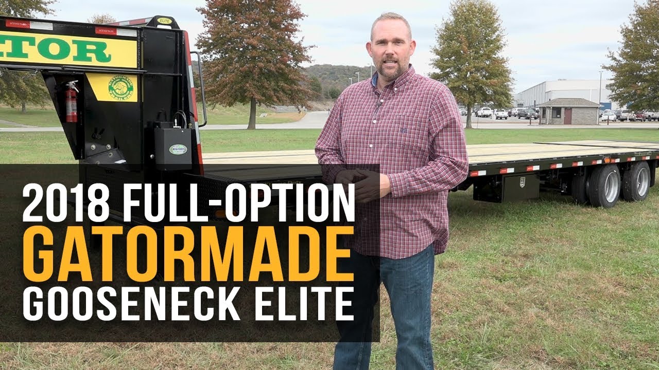 2018 Gatormade Gooseneck Elite Trailer with Optional Upgrades - YouTube
