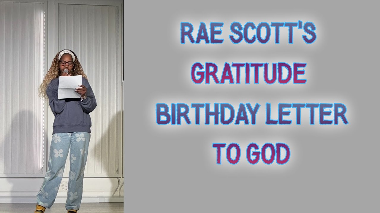 Rae Scott's Gratitude Birthday Letter to God - 01/18/2026 Sunday - YouTube