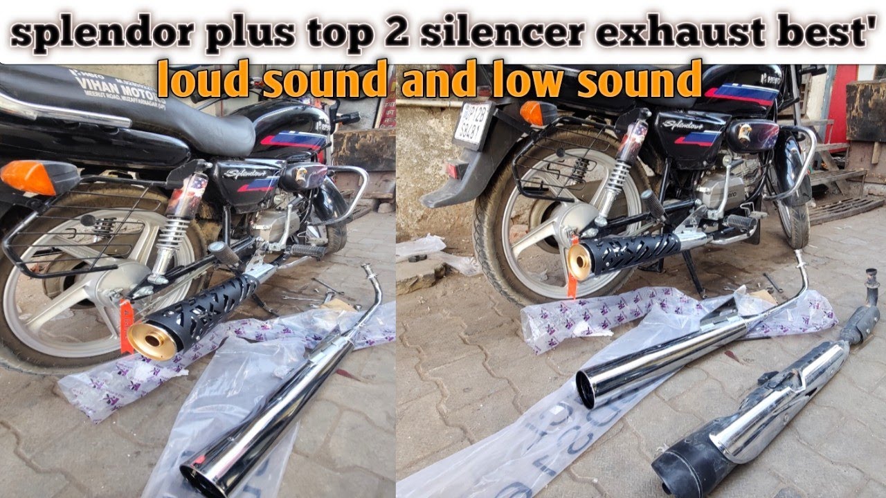splendor plus top 2 silencer exhaust best sound splendor plus ...
