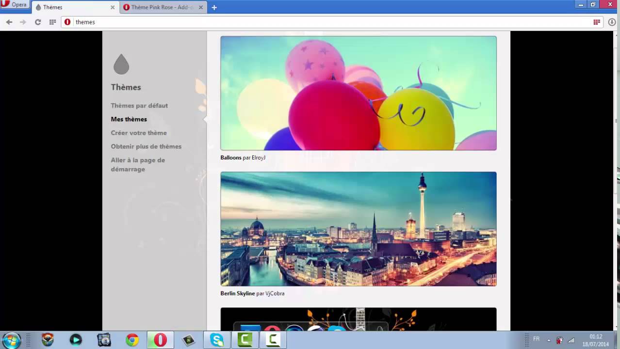 Tuto: comment modifier le thème d'Opera - YouTube