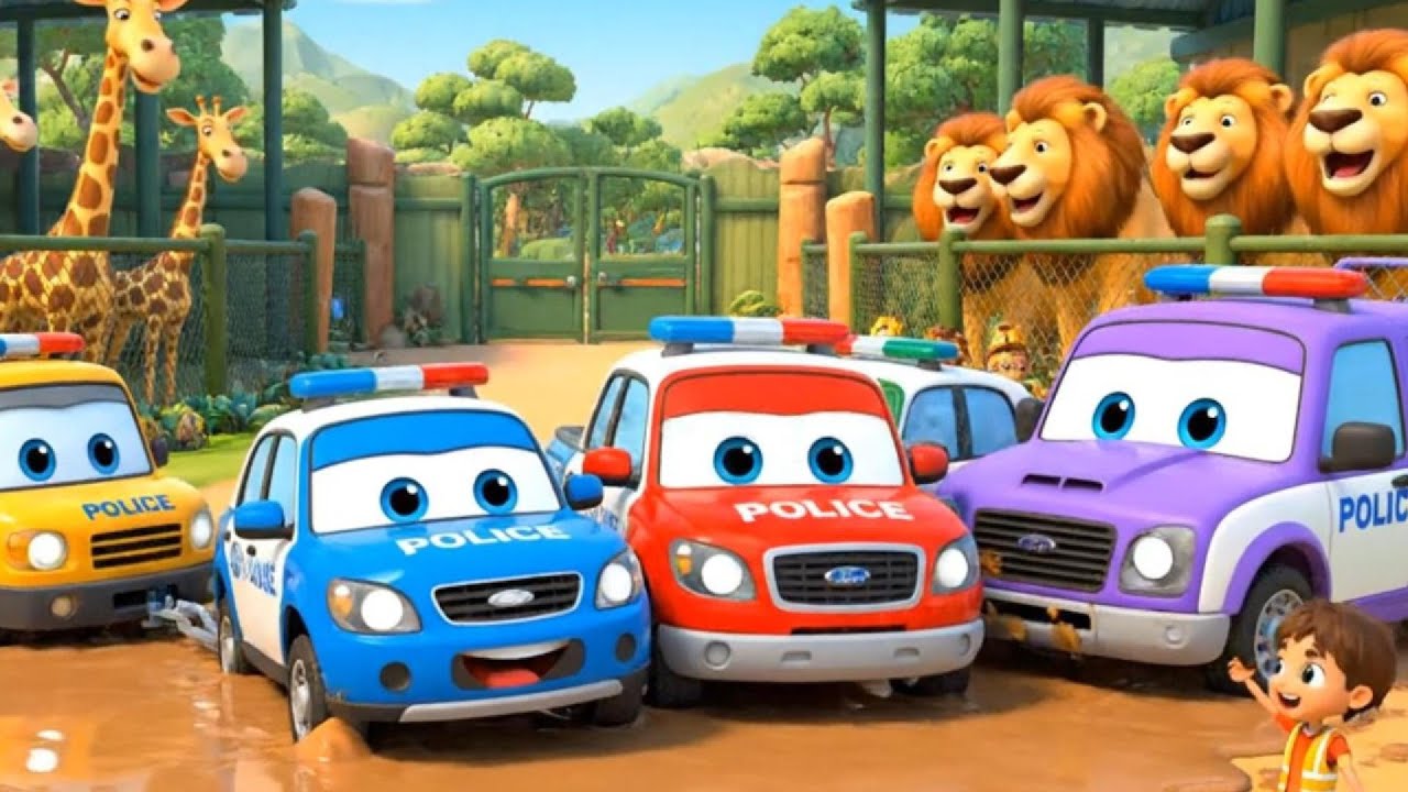 Teamwork Saves the Day | Police Cartoon Song for Kids in 3D - YouTube