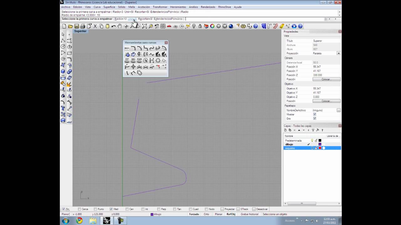 5. Dibujo Basico en Rhinoceros 4.0 - Tutorial 5 - JUCATEVE - YouTube