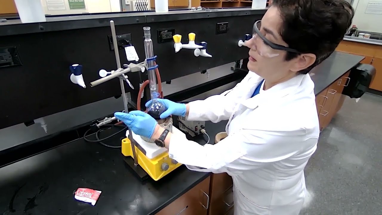 CHM2211L Experiment 20 Part 3 Reflux reaction Mixture - YouTube