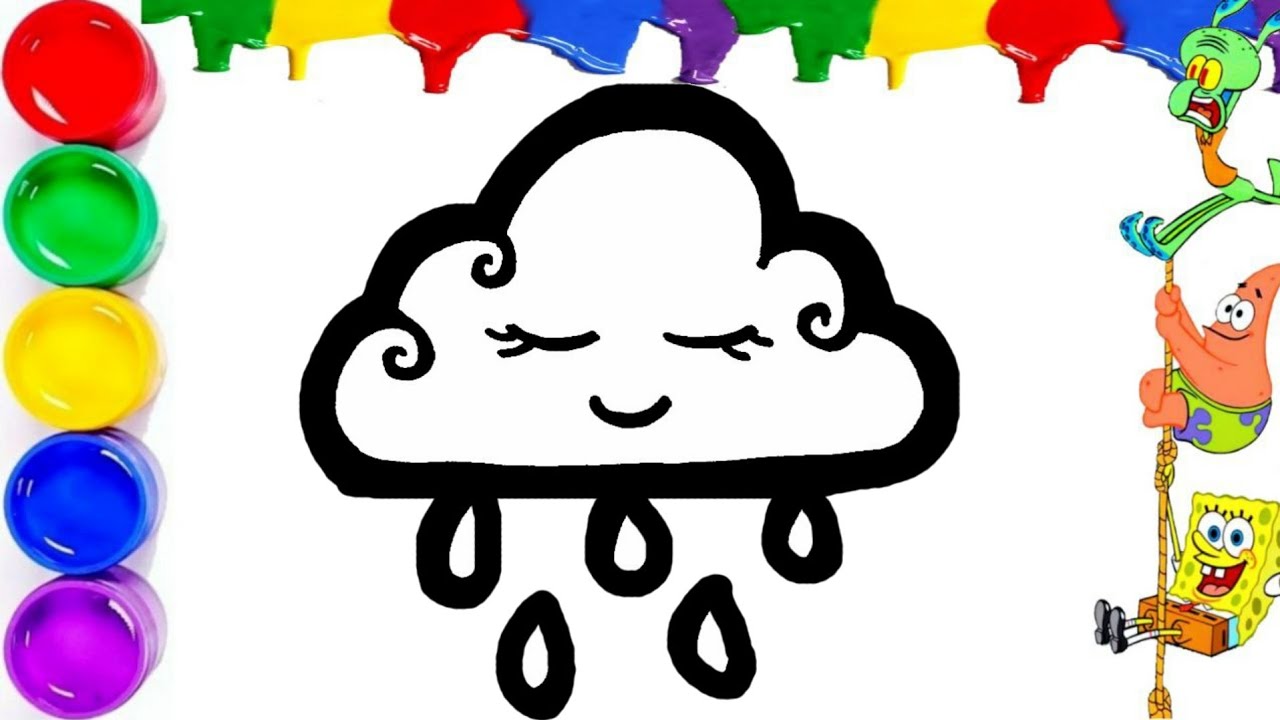 Bolalar uchun bulut rasm chizish Cloud drawing for kids - YouTube