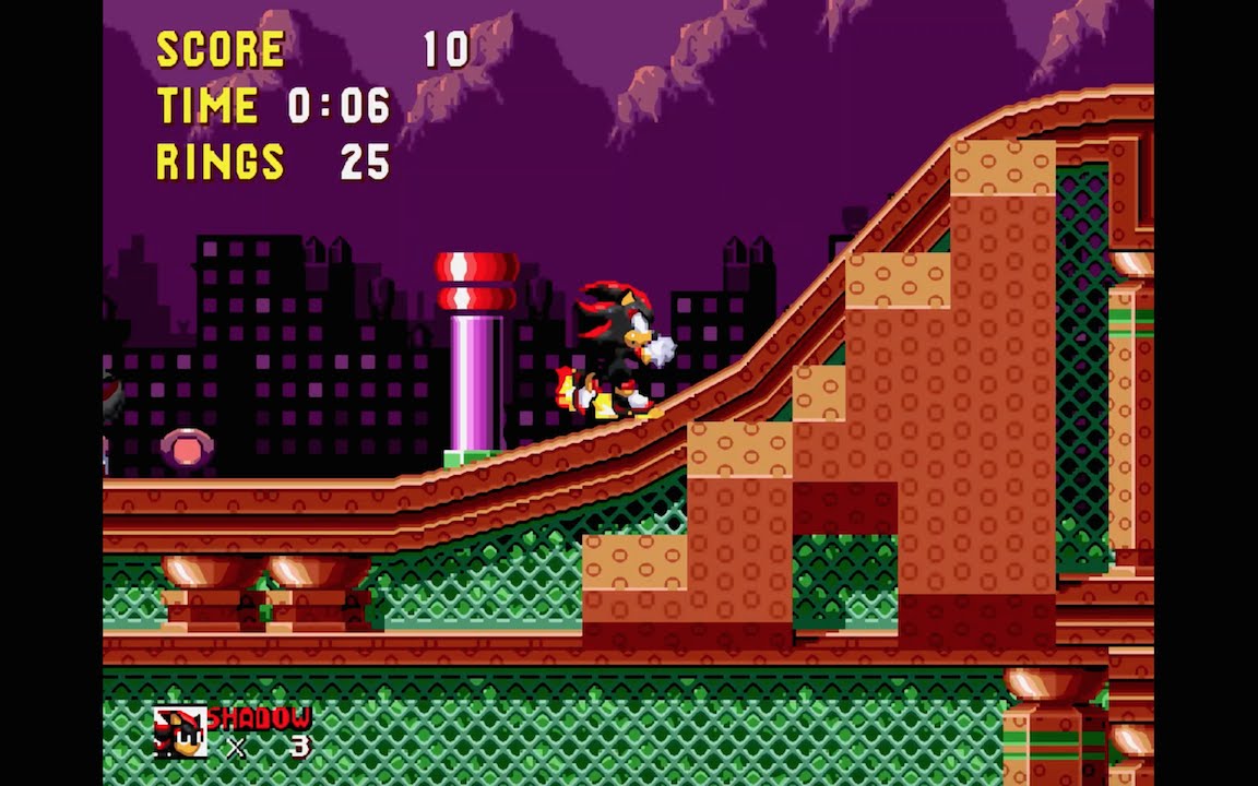 Shadow in Sonic 1: Spring Yard Zone Act 2 [1080 HD] - YouTube