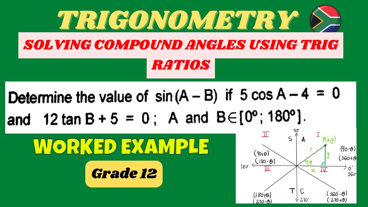 Solving compound angle equations using trig ratios grade 12. - YouTube
