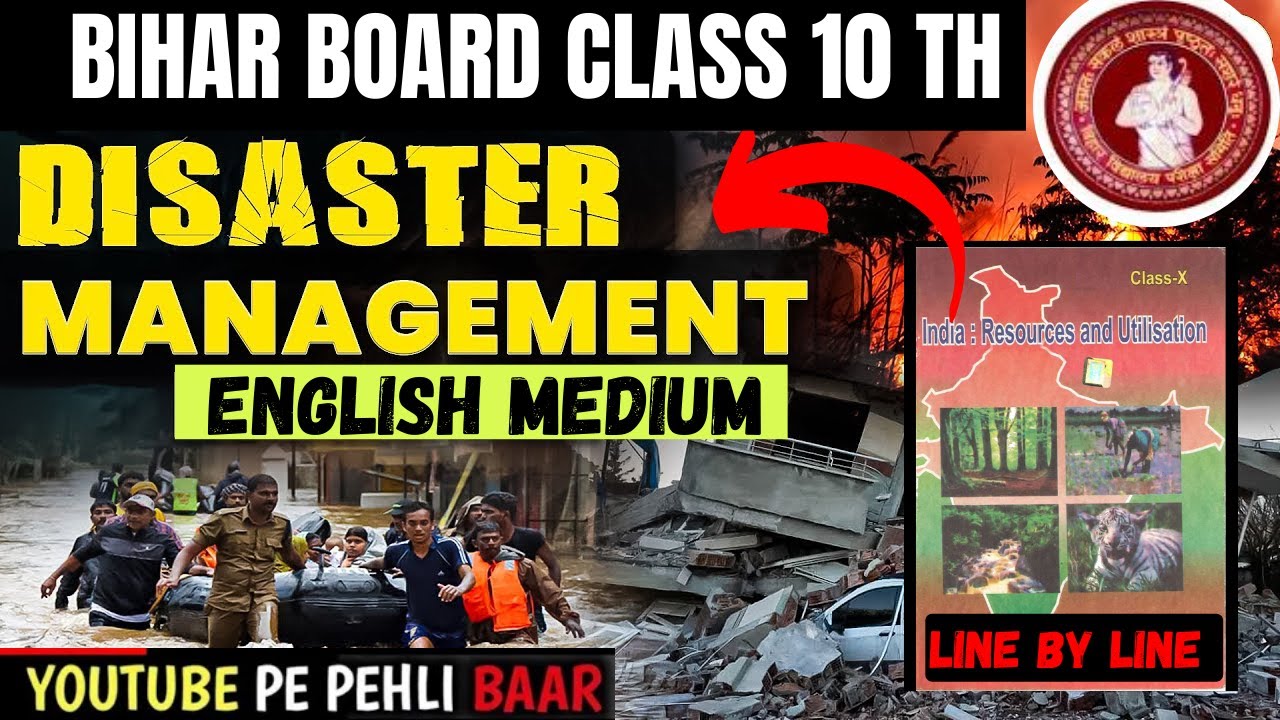 disaster management class 10 bihar board | bseb english medium |bihar ...