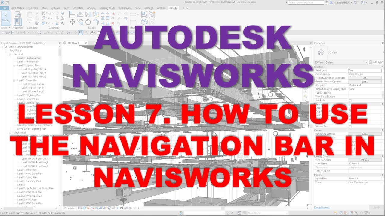 LEARNING NAVISWORKS: LESSON 7 HOW TO USE THE NAVIGATION BAR IN ...