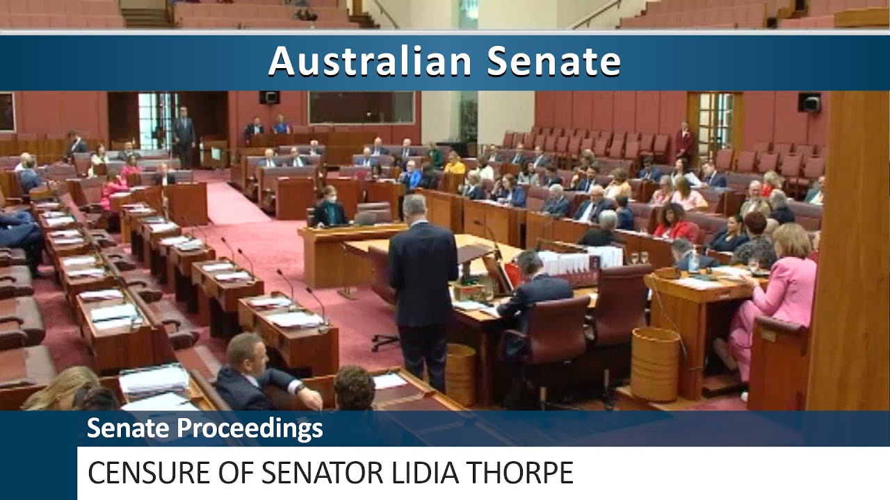 Senate Proceedings - Censure of Senator Lidia Thorpe - YouTube