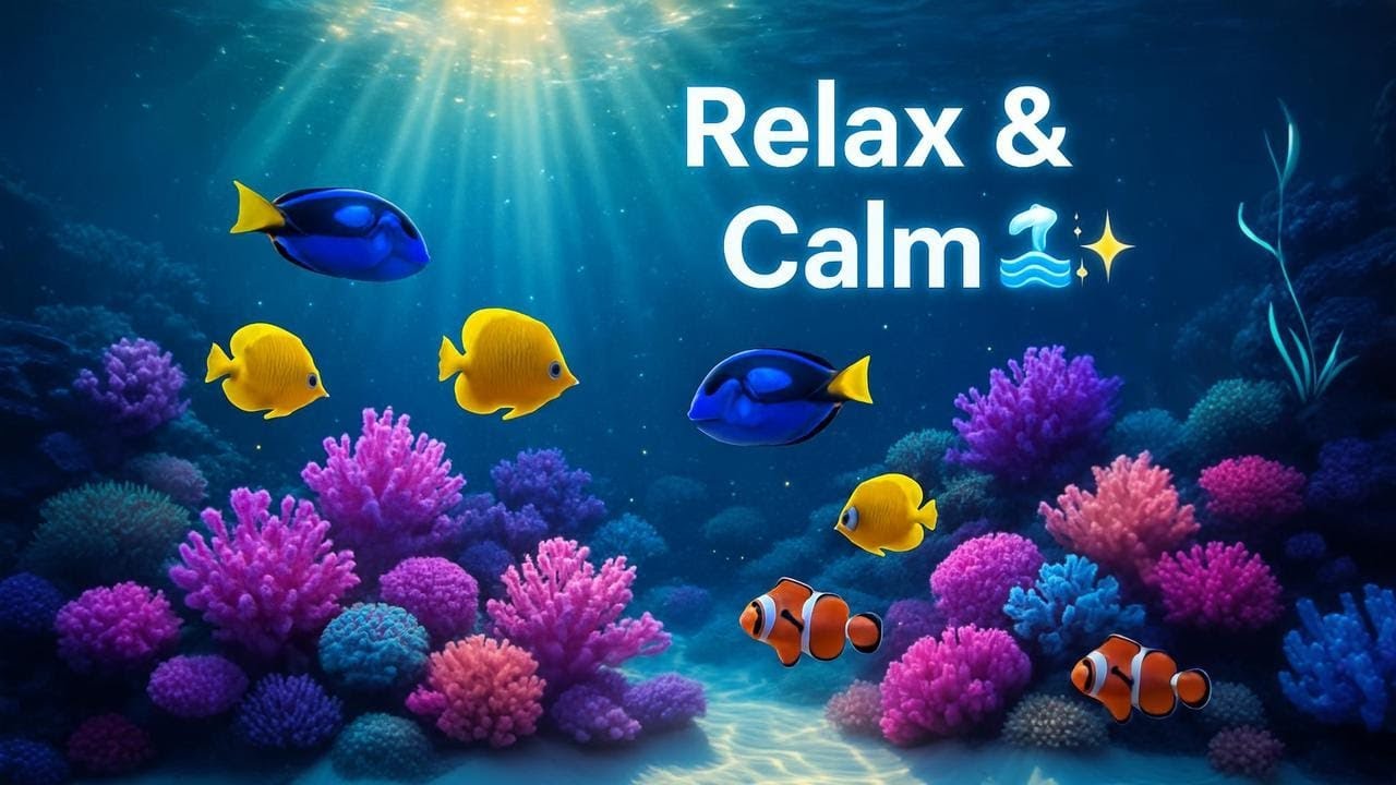 Dive into Calm: Beautiful Relaxing Music with Coral Reef Fish | Anxiety ...