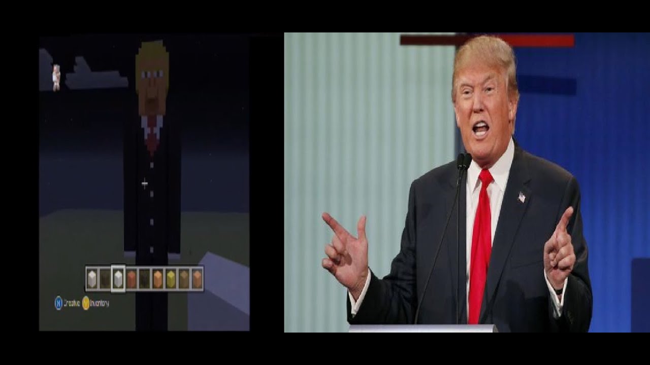 Donald Trump Minecraft Statue Build (small loan of a million dollars ...