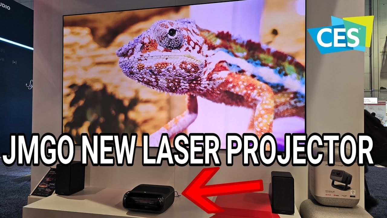 The smallest 4K UST triple laser Projector from JMGO at CES 2025 - YouTube