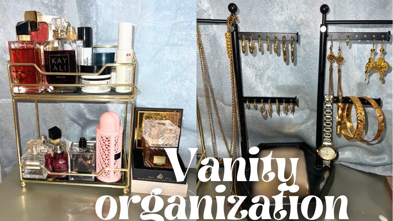 aesthetic vanity organization, clean and organize my vanity with me ...
