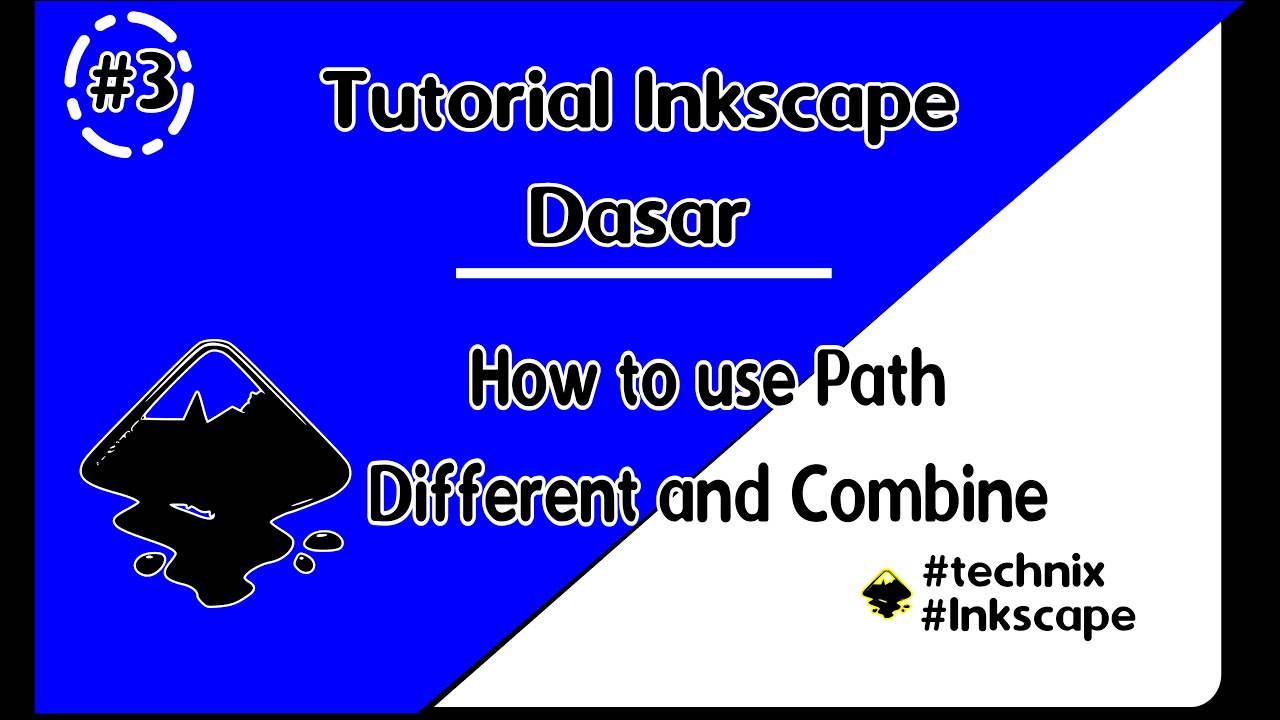 Tutorial Inkscape dasar - #3 Menenal Path Different dan Combine - YouTube