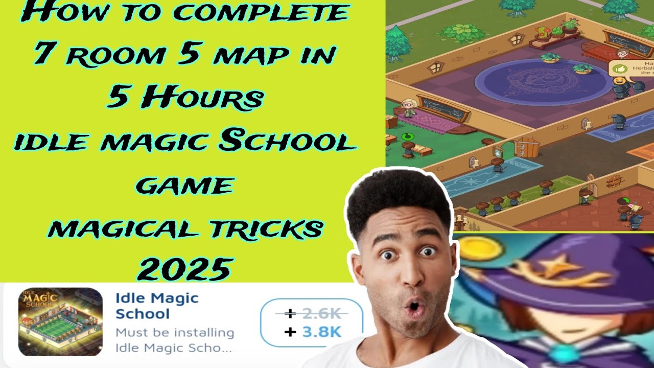 How to complete Room 7 idle magic School game | How to complete map 5 ...