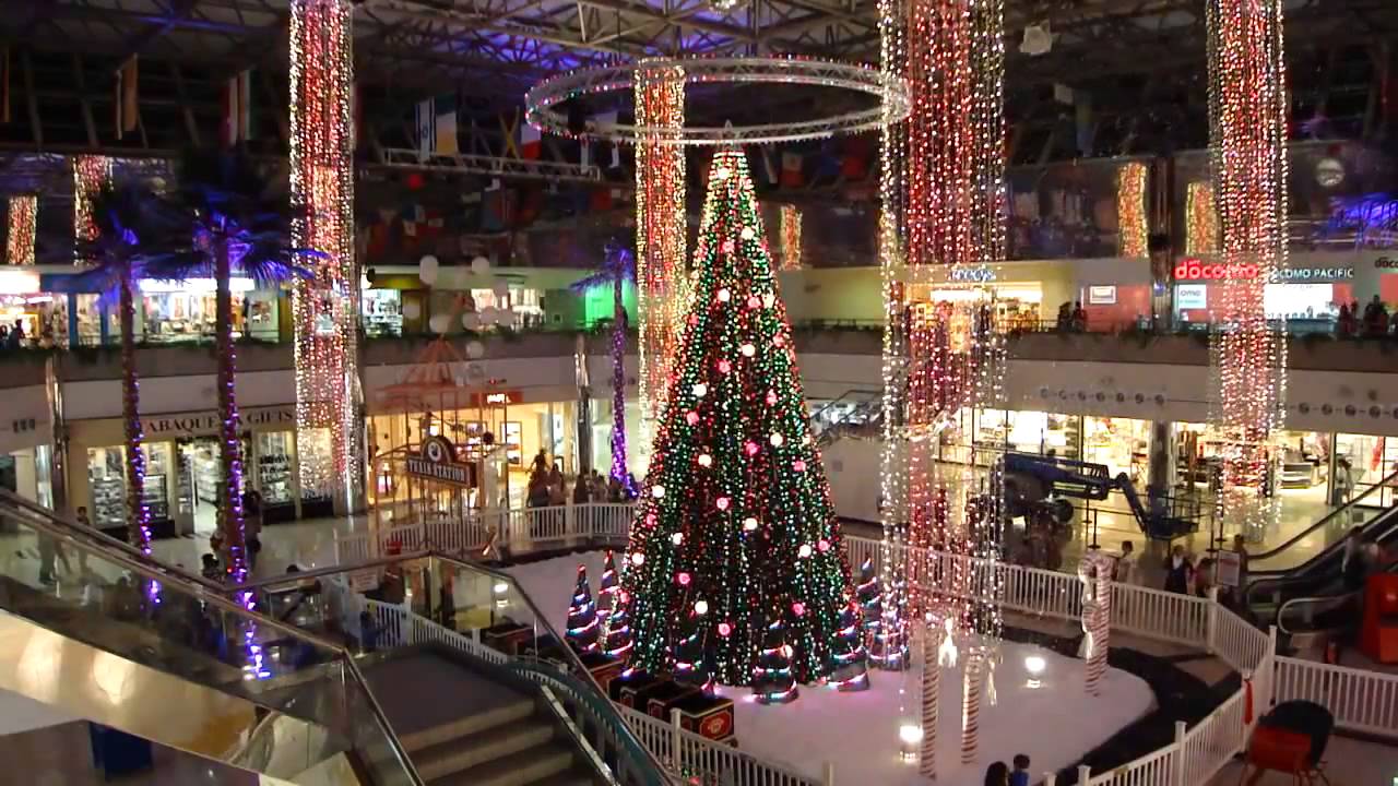 2012 Christmas Light Show in Micronesia Mall Guam - let it snow - YouTube