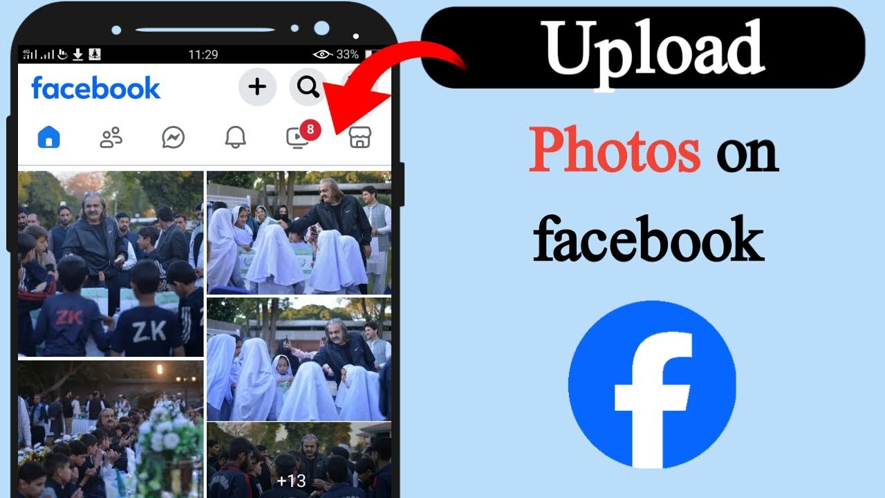 How to upload photos in facebook - YouTube