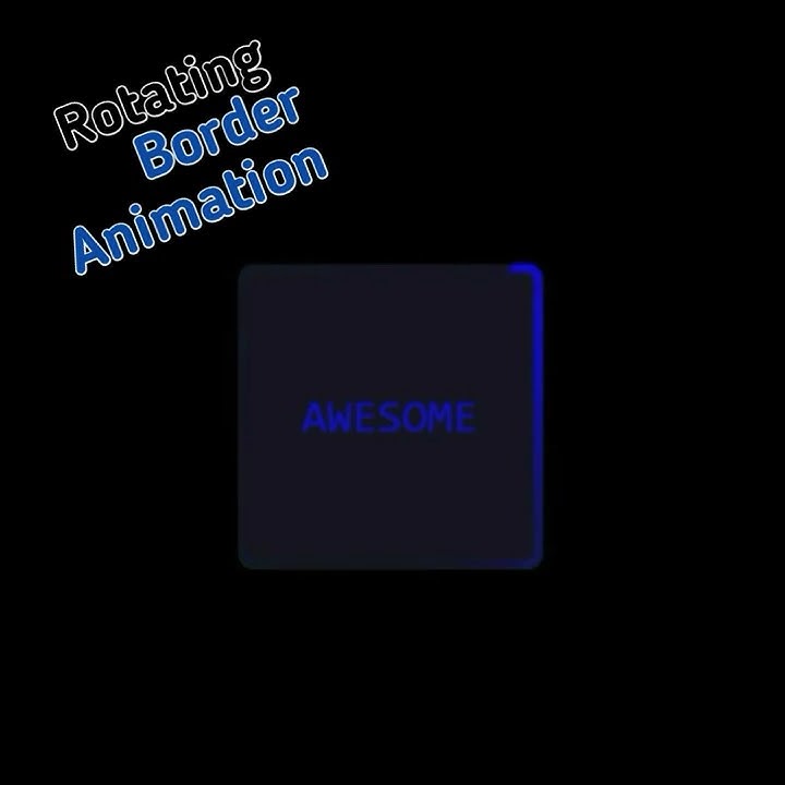 Rotating Border Animation Html And Pure Css Youtube