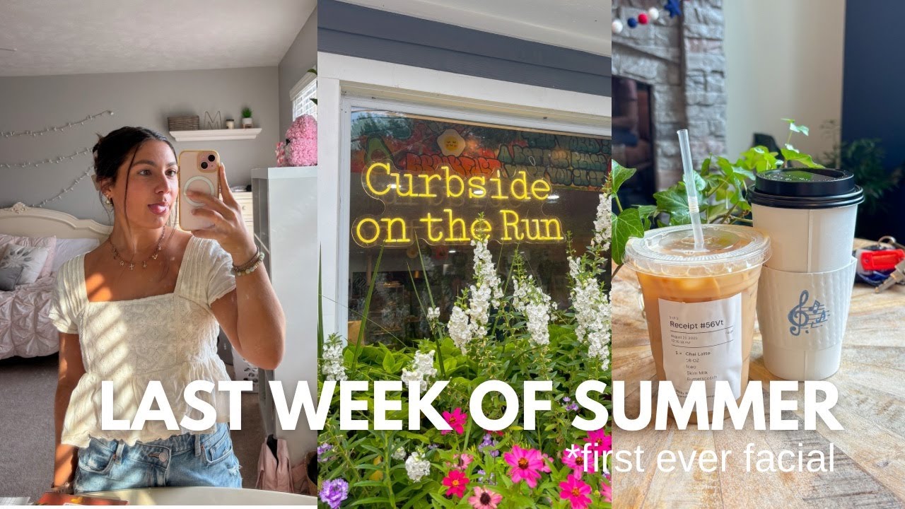 last week of summer | facials, shopping, nails - YouTube