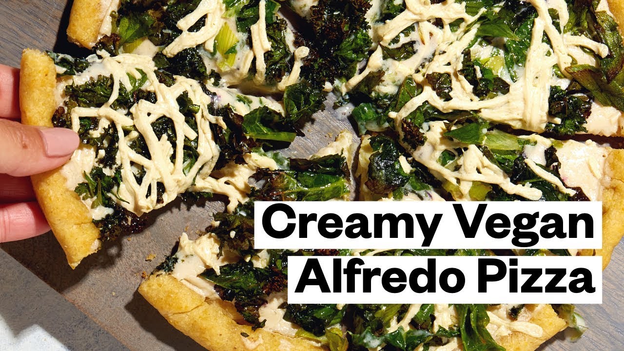 Spinach Alfredo Pizza (Vegan + Gluten-Free) | Thrive Market - YouTube