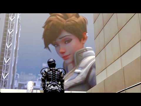Giantess Tracer in City Animation