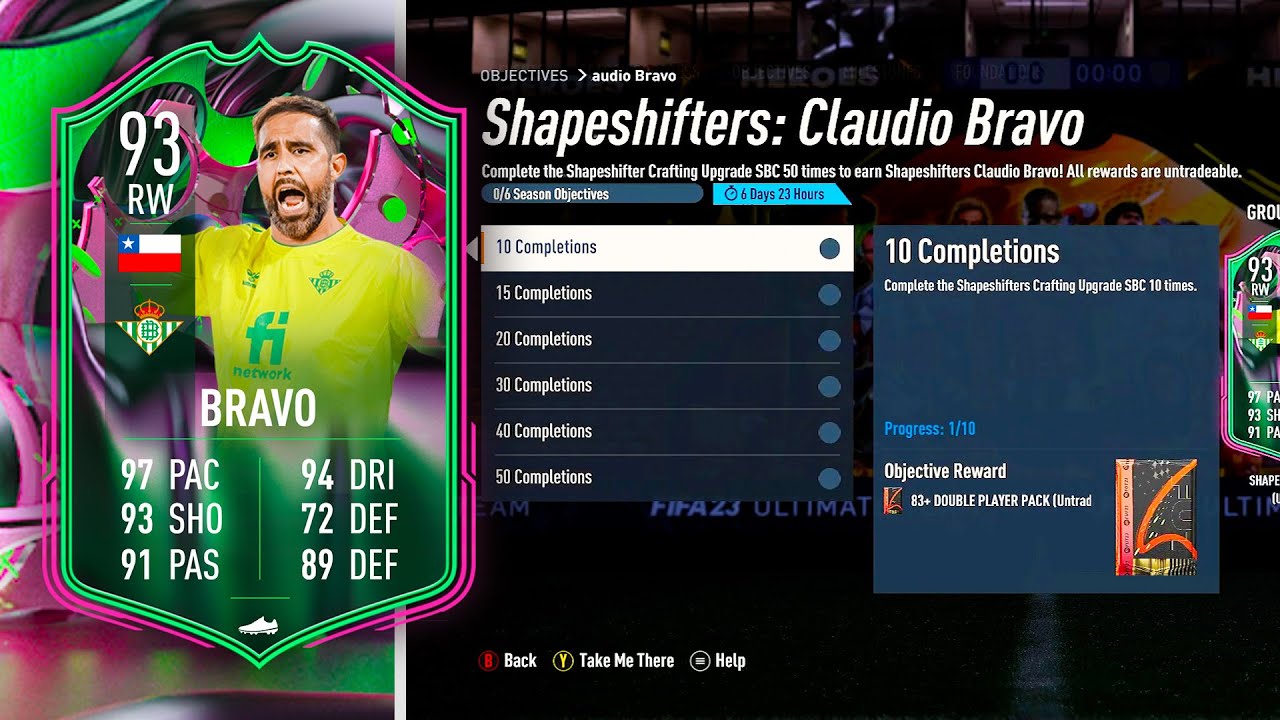 How to Complete Shapeshifters Claudio Bravo Objectives Fast! 🔥 Fifa 23 ...