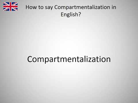 How to say Compartmentalization in English? - YouTube