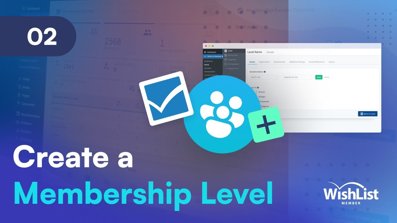 Creating Your First Membership Level Inside WishList Member - YouTube