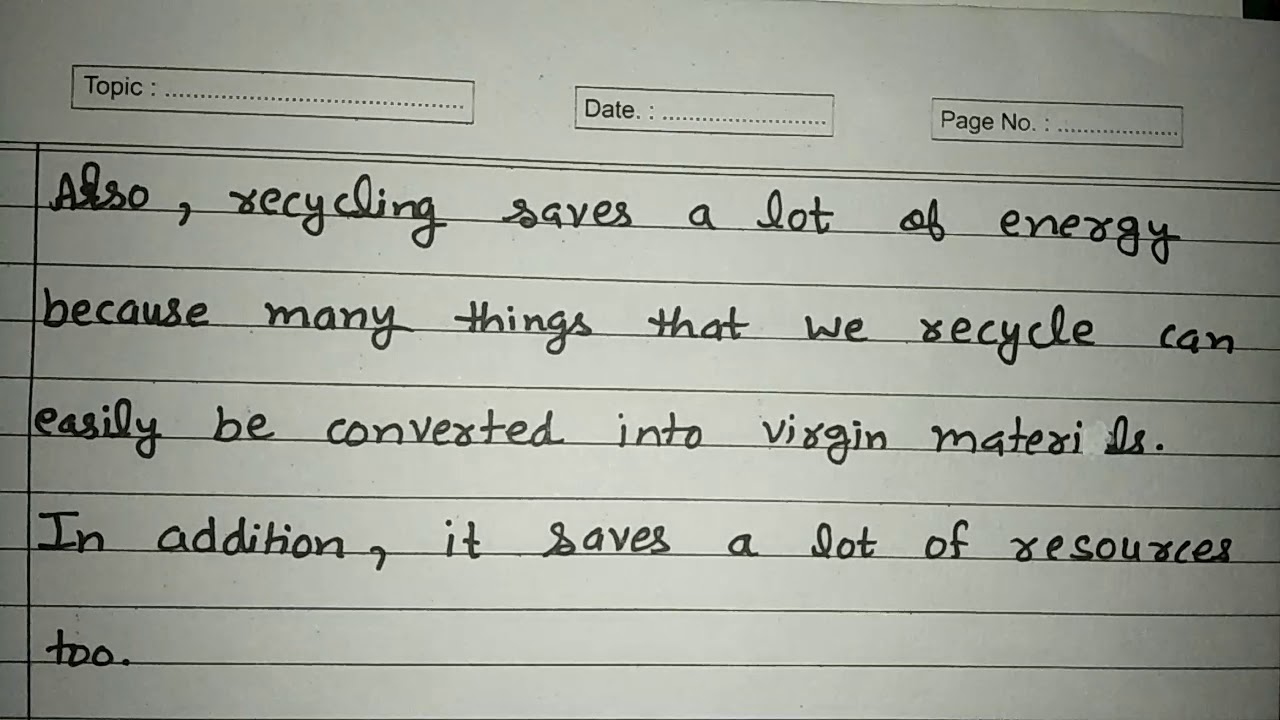 Recycling paragraph writing in English in educational channel by ...